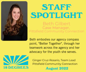 Staff Spotlight, August 2022: Beth Gilbert - 18 Degrees
